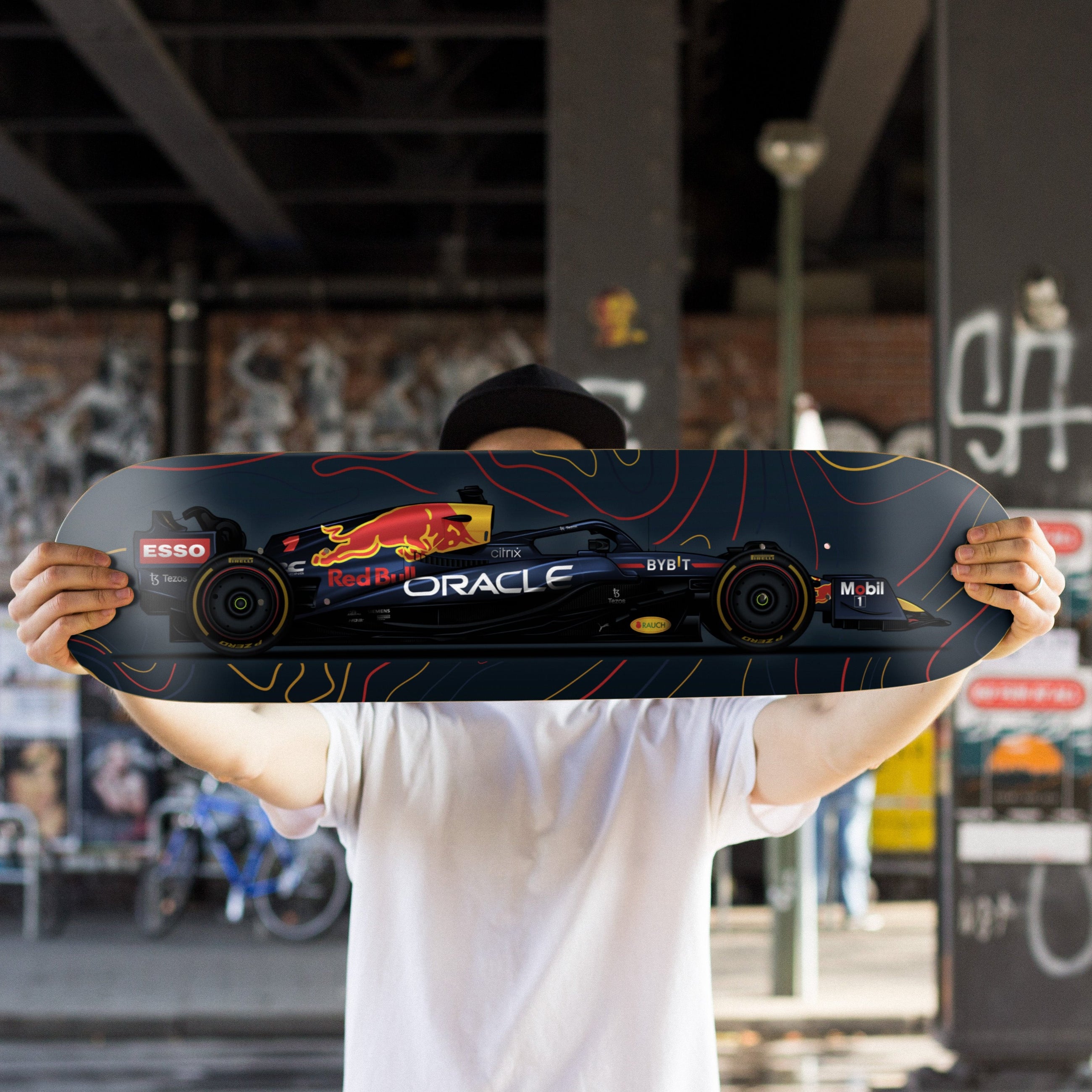 Max Verstappen RB18 F1 Skateboard Wall Art | Deckorate