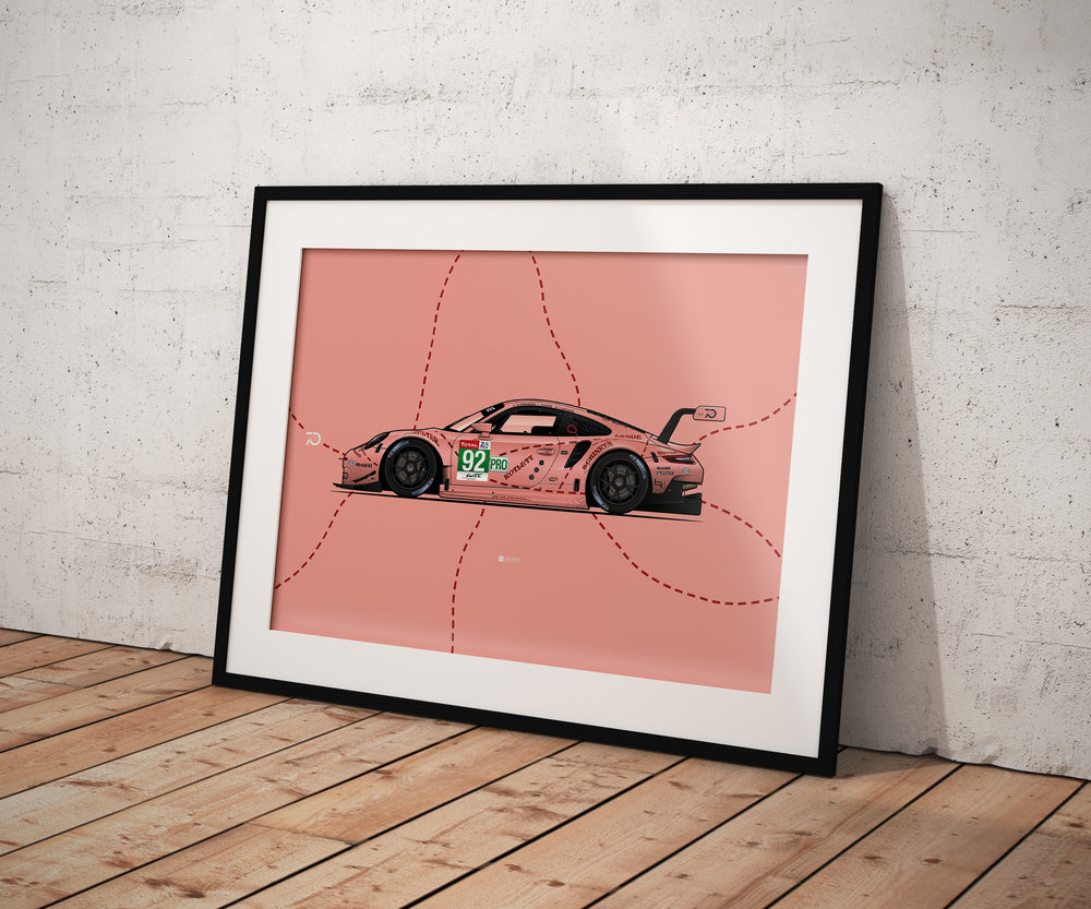 PORSCHE 911 RSR PINK PIG PRINT